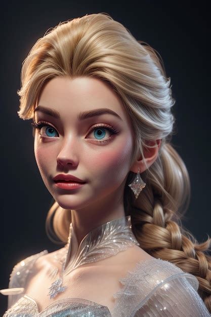 Belleza Rubia Anime De Dibujos Animados Con Ojos Grandes Y Cabello