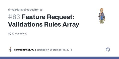 Feature Request Validations Rules Array Issue 83 Rinvex Laravel