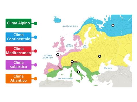 Il Clima In Europa Labelled Diagram