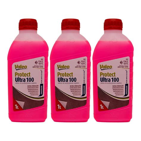 Aditivo Radiador Valeo Protect Ultra Org Nico Concentrado Rosa Kit