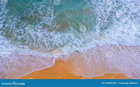 Beautiful Sea Waves And White Sand Beach In The Tropical Island Soft