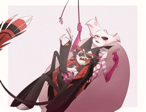 Husk And Angel Just Chillin Fanart By Artist El Tio Limon Hazbinhotel