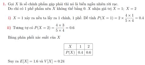 Bài tập Biến ngẫu nhiên và luật phân phối xác suất