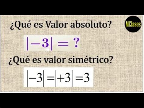 VALOR ABSOLUTO Y VALOR SIMÉTRICO YouTube