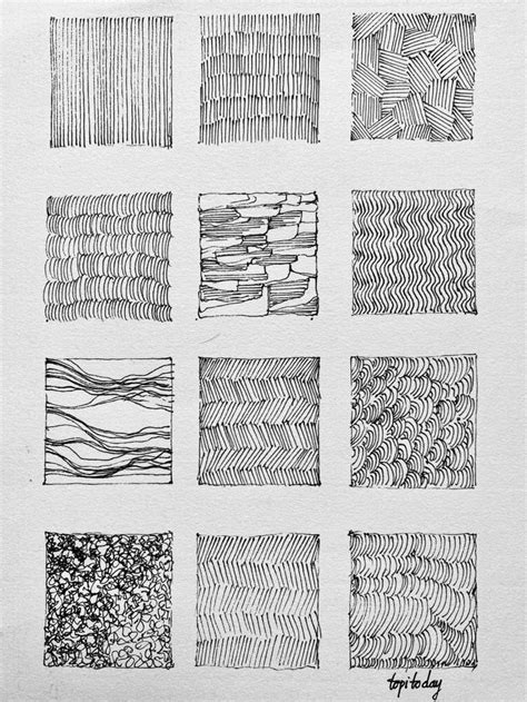A Bunch Of Different Lines That Are Drawn On Paper