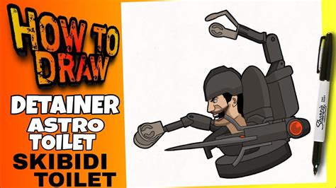 How To Draw Detainer Astro Toilet From Skibidi Toilet Como Dibujar A