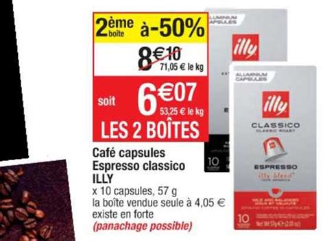 Promo Café Capsules Espresso Classico Illy chez Cora iCatalogue fr