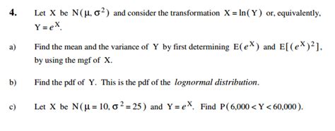 solved let x be n mu sigma 2 and consider the