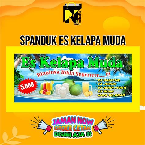 Jual Spanduk Banner Backdrop Es Kelapa Muda Shopee Indonesia