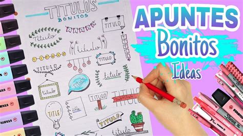 TÍTULOS BONITOS Y FÁCILES PARA TUS APUNTES SIN LETTERING Marialis