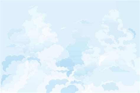 Cielo Azul Con Fondo De Nubes Altostratus Cielo De Dibujos Animados