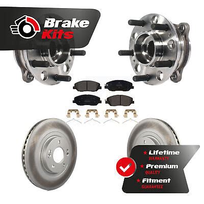 Front Hub Bearing Coated Disc Brake Rotor Pad Kit For 2017 2018 Hyundai