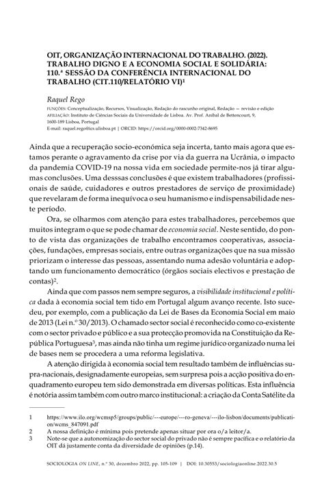 PDF OIT Organização Internacional do Trabalho 2022 Trabalho