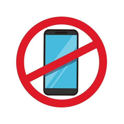 Signe d interdiction de téléphone interdiction icône illustration