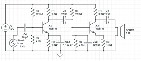 help with a multistage npn bjt audio amplifier grindskills