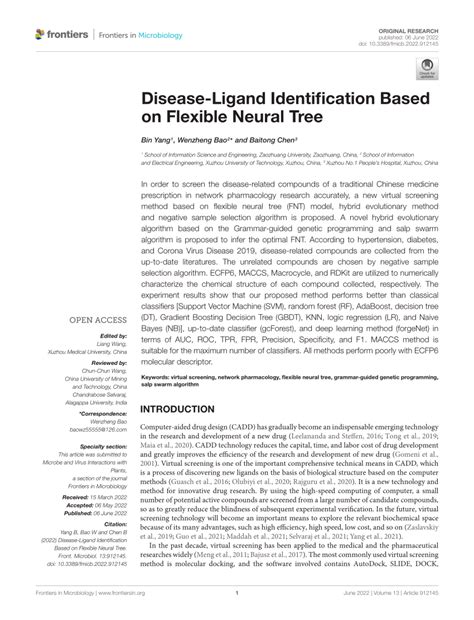 pdf disease ligand identification based on flexible neural tree
