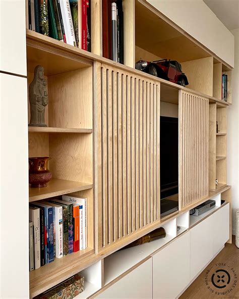 Bibliothèque sur mesure avec tv intégrée Artofit