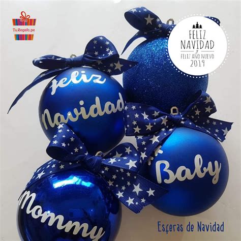 Esfera Navide A Personalizada Azul Tu Regalo