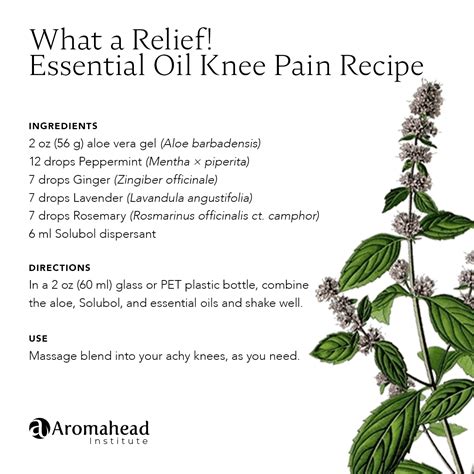 What A Relief A Natural Essential Oil Knee Pain