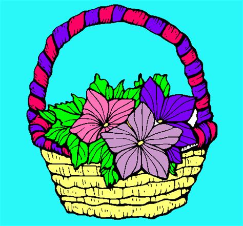 Dibujo de Cesta de flores 2 pintado por Canasta en Dibujos net el día