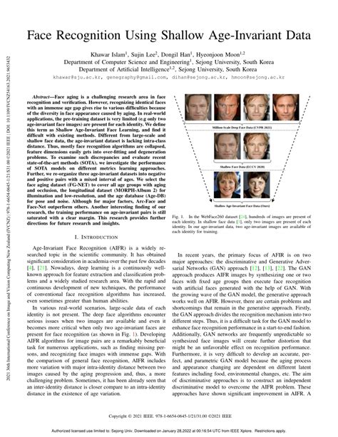 pdf face recognition using shallow age invariant data