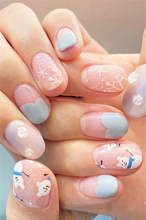 45 Winter Inspired Korean Nail Designs And Colors 2021 Kuku Musim