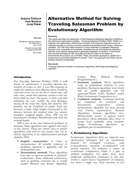 alternative method for solving traveling salesman problem by