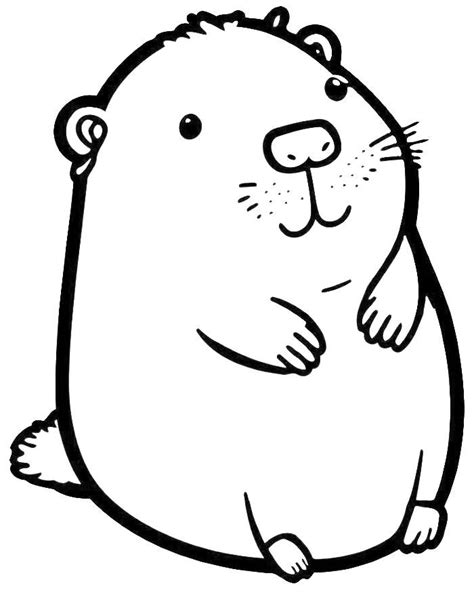 Capybara Coloring Pages Free Printable PDF