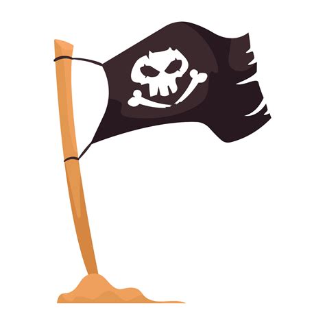 Pirate Flag Waving 10529657 Vector Art At Vecteezy