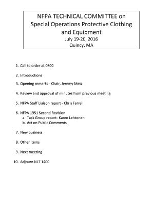 Fillable Online Nfpa NFPA TECHNICAL COMMITTEE On Nfpa Fax Email Print