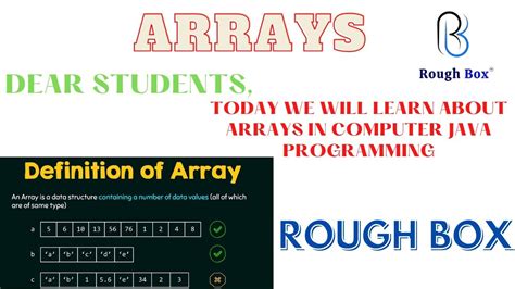 Free ARRAYS ICSE IB CBSE IGCSE Class 10 COMPUTER PRAKASH PITRODA