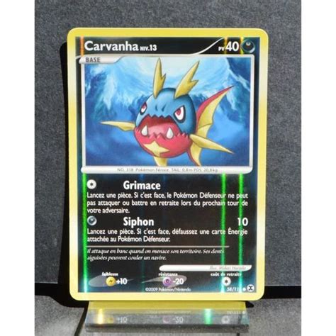 Carvanha 58 111 Platine rivaux émergeants carte Pokemon