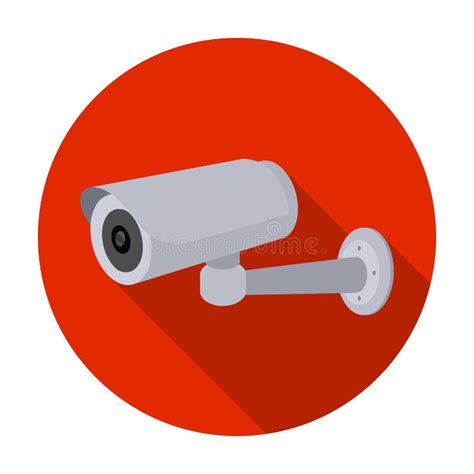 Icono De La Cámara De Seguridad En Estilo Plano Aislado En El Fondo