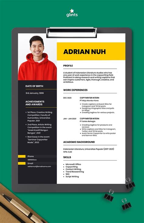Contoh Cv Untuk Magang Kampus Merdeka Teknin Tekno Indonesia Images