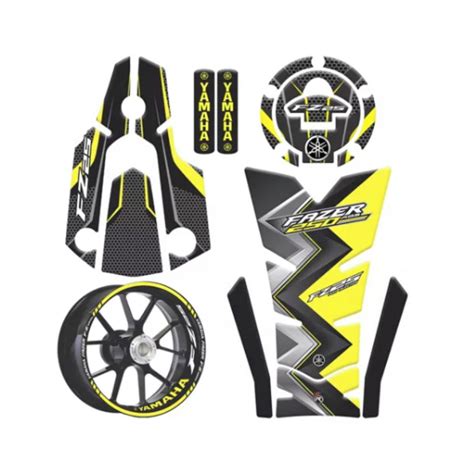 Kit Adesivos Protetores E Friso Yamaha Fazer Fz Ktcp Elo