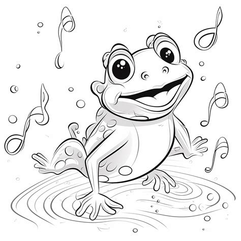 Trommelnder Seefrosch mit Stöcken happycoloring net