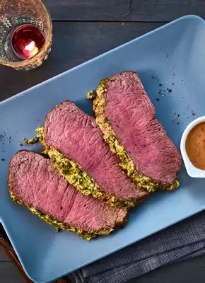 Roastbeef mit Kräuter Senf Kruste Rezept Dr Oetker
