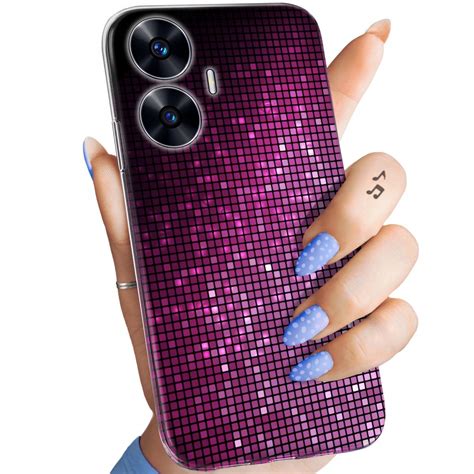 Etui Do Realme C55 Wzory Brokat Brokatowe Błyszczące Obudowa Pokrowiec
