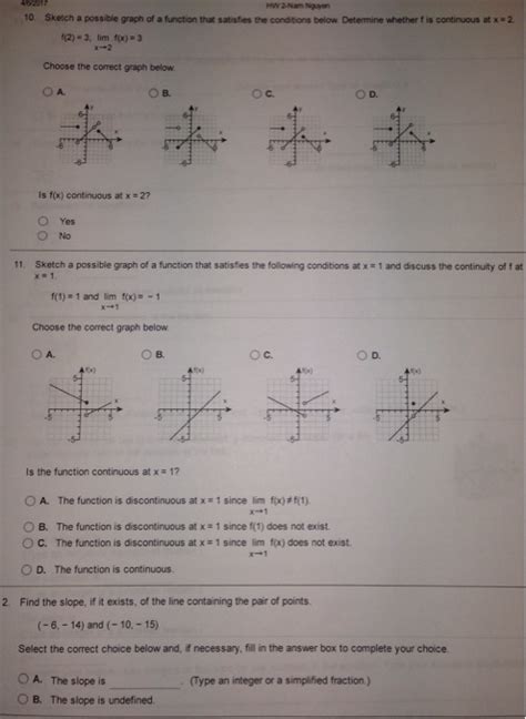 solved sketch a possible graph of a function that satisfies
