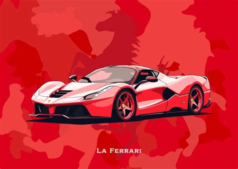 La Ferrari Poster Picture Metal Print Paint By Frenchy Displate
