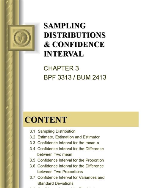 chapter 3 sampling distribution and confidence interval pdf confidence interval