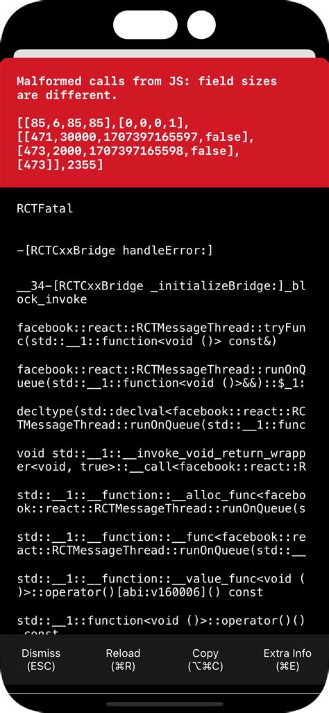 javascript error exception in hostfunction malformed calls from js field sizes are