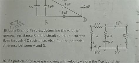 35 Using Kirchhoff S Rules Determine The Value Of Unknown Resistance R