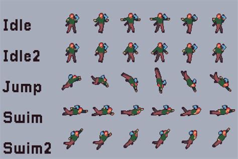 Free Swimming Characters Animation Pixel Art Craftpix Net