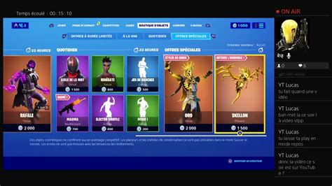 Petit Live Fortnite Plus La Nouvelle Boutiques Merci Pour Les