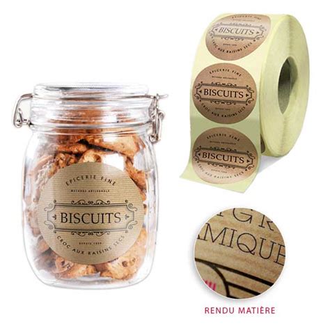 Etiquette papier kraft naturel autocollante personnalisée écologique