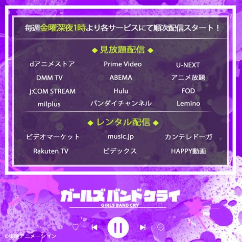 TV アニメガールズバンドクライ4 月 5 日より毎週金曜深夜 1 時配信スタート NEWS アニメガールズバンドクライ公式サイト