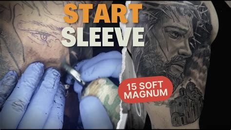 Start Sleeve Tattoo Jesus Time Lapse Youtube