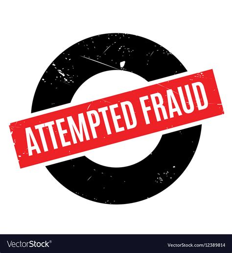 Attempted Fraud Rubber Stamp Royalty Free Vector Image