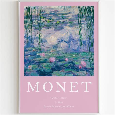 Claude Monet Vintage Print Large Poster Fine Art Vintage Art